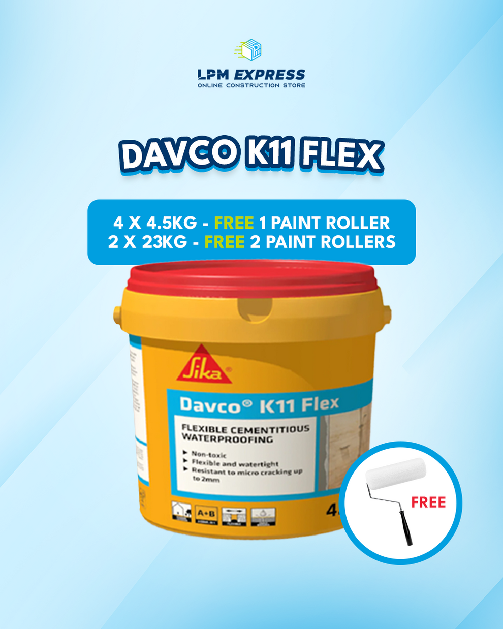 Bundle: 2 sets Davco K11 Flex 23kg – LPM Express | LPM Construction Supply