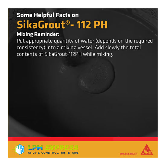 SikaGrout 112 PH Non Shrink Cementitious Grout 西卡 – LPM Express | LPM Construction Supply