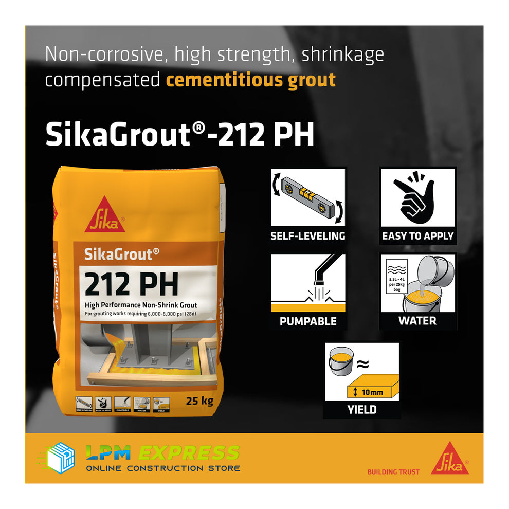 SikaGrout 212 Non Shrink Cementitious Grout 西卡 – LPM Express | LPM Construction Supply